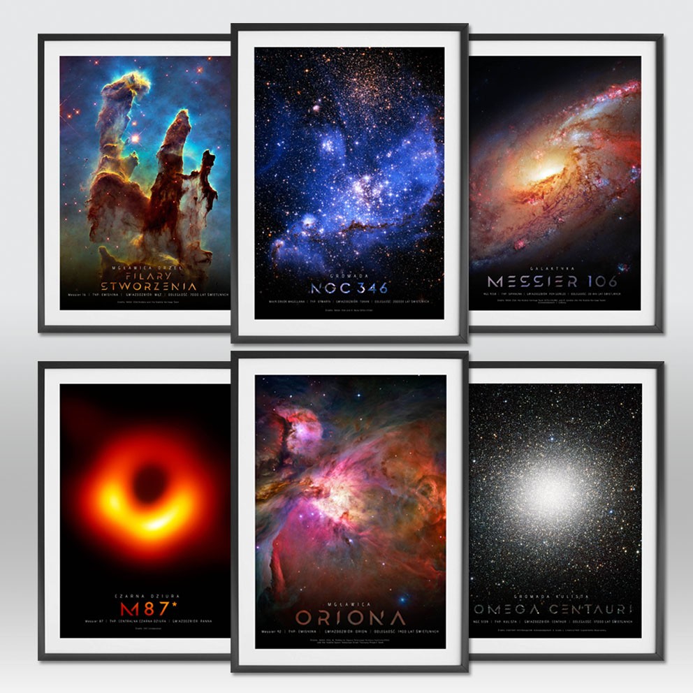 Zestaw trzech dowolnych plakatów na ścianę - NASA/ESO | mattydesign