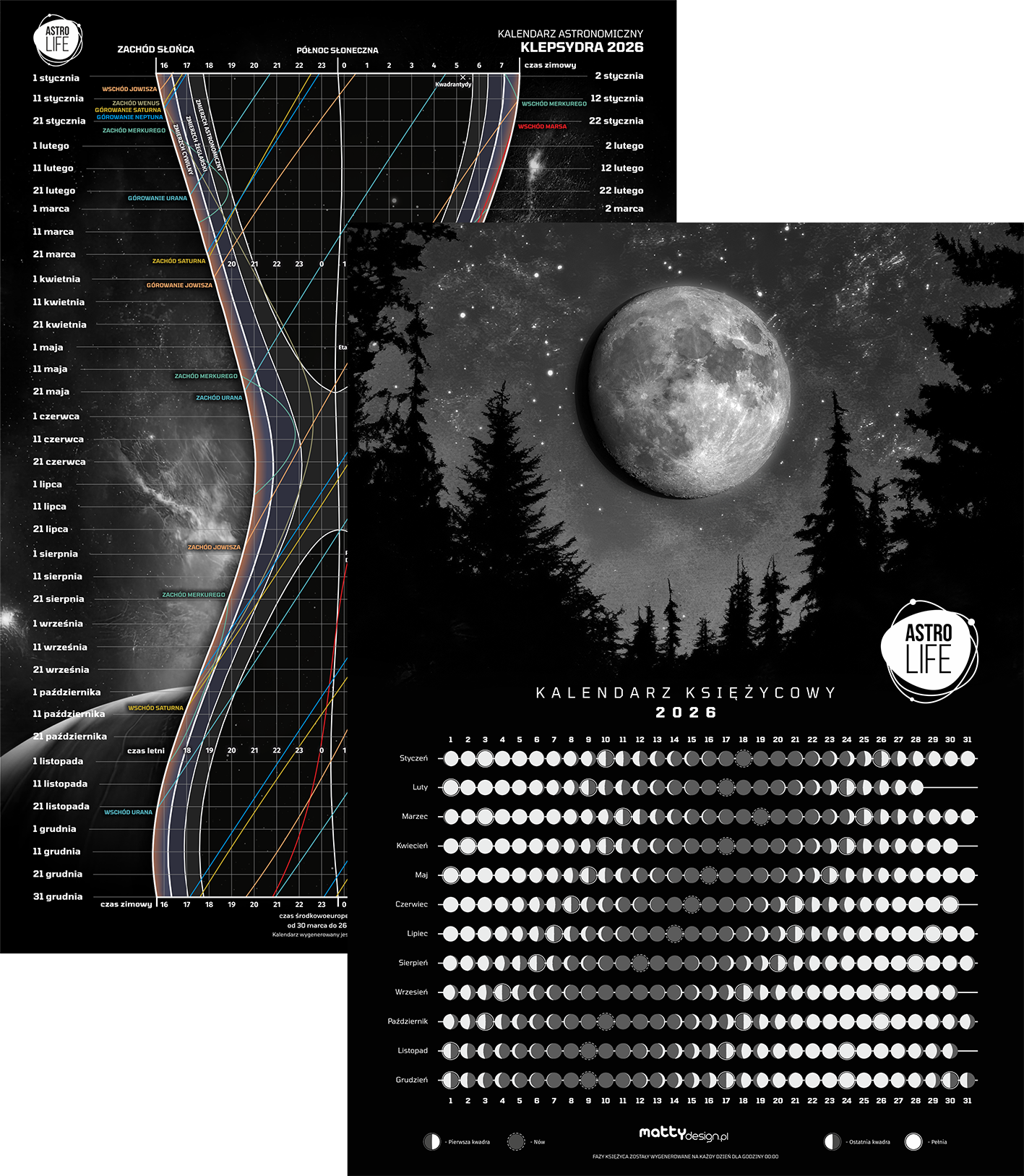 Kalendarz Astronomiczny 2026 - AstroLife | mattydesign